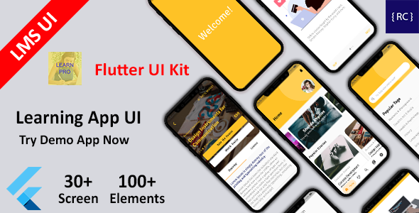 Nulled Flutter Lms App Ui Kit Learning App Ui In Flutter Course App